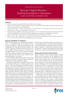 Moscow's digital offensive: Building sovereignty in cyberspace